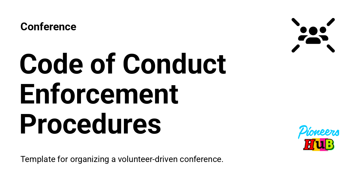 Code of Conduct Enforcement Procedures - Conference