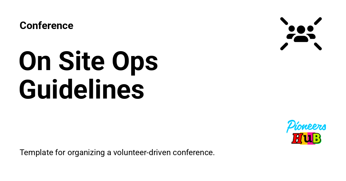 On Site Ops Guidelines - Conference