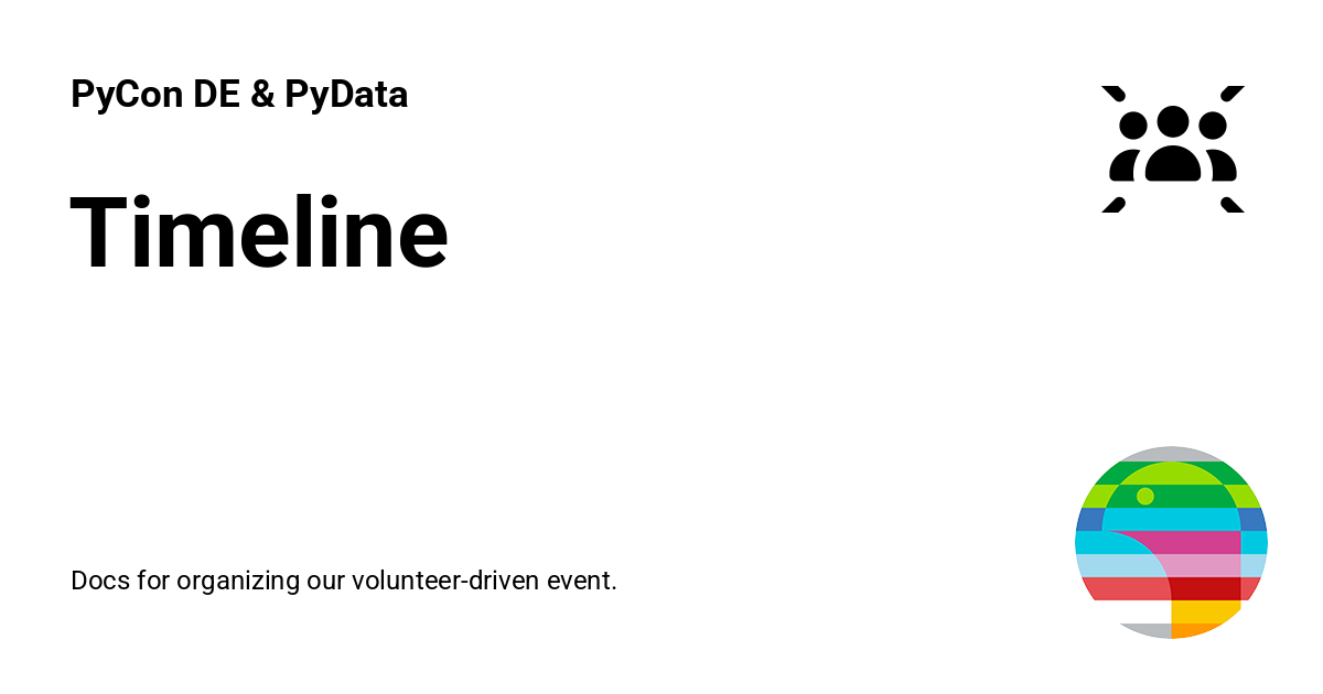 Timeline - PyCon DE & PyData